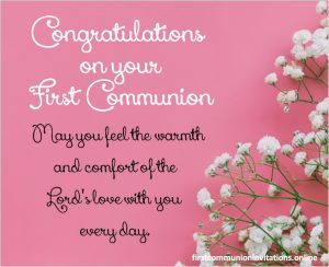 First Communion Wishes, Quotations and verses First Communion Invitations