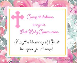 First Communion Wishes, Quotations and verses First Communion Invitations