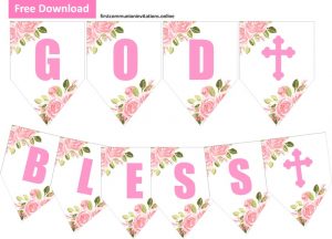 Free Printable First Communion Banners for girls First Communion ...